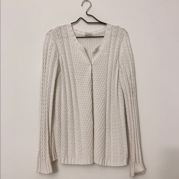 Stefanel | Sweaters | Vintage Cream White Knit Cardigan | Poshmark